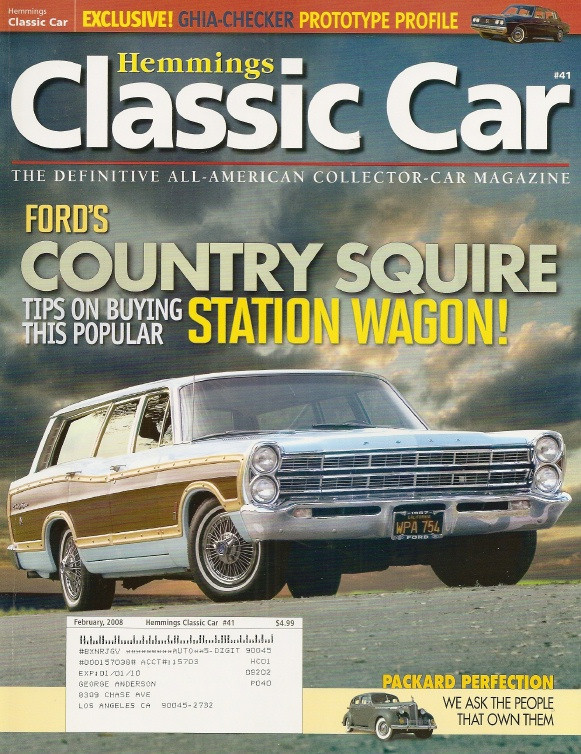 HEMMINGS CLASSIC CAR 2008 FEB - GHIA CENTURION CHECKER, WHITE, STANLEY ...