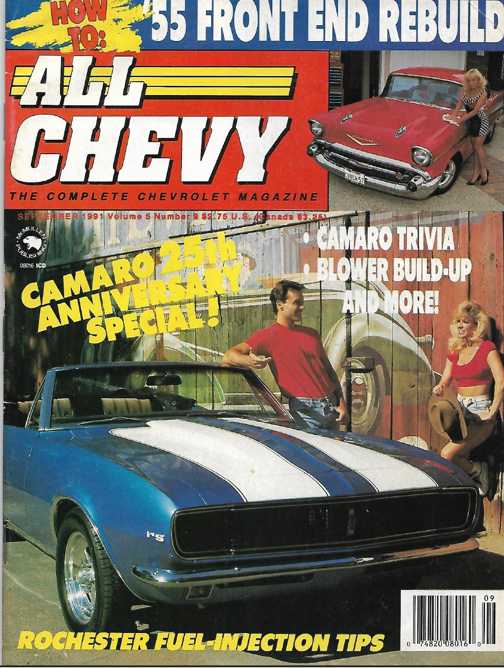 ALL CHEVY 1991 SEPT - CAMARO TRIVIA-ANNIV SPECIAL, BLOWER BUILD UPS ...