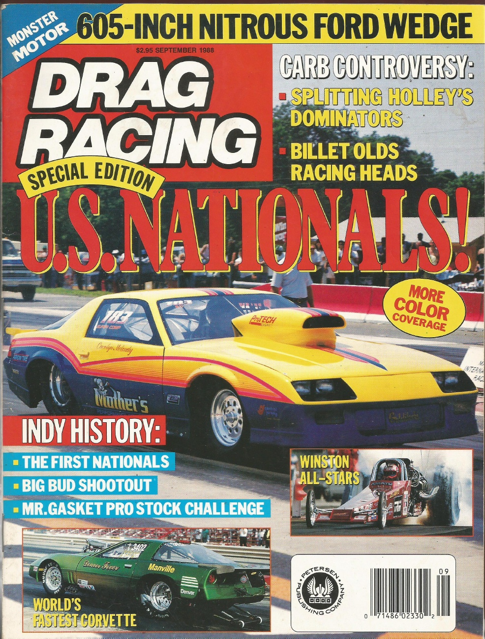 DRAG RACING 1988 SEPT - WILD FORD WEDGE, INDY HISTORY, US NATS - DRAG ...