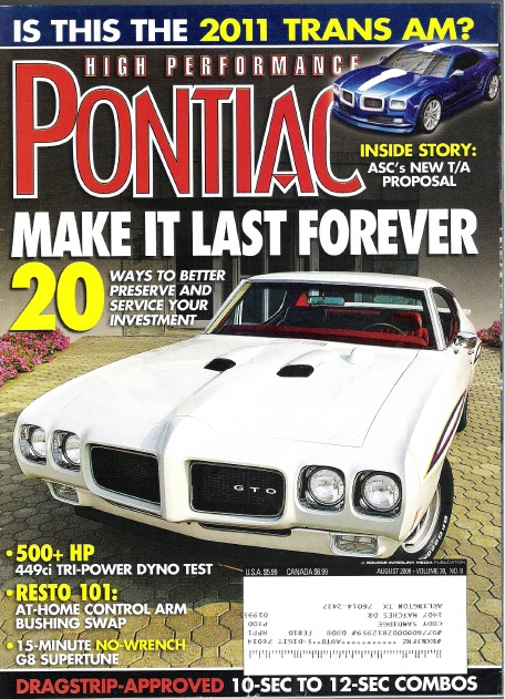 HIGH PERFORMANCE PONTIAC 2009 AUG - '64 AUTO 2X3 GTO - HIGH PERFORMANCE ...