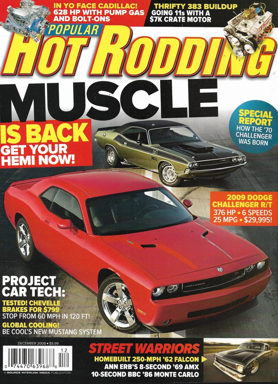 POPULAR HOT RODDING 2008 DEC - NEW HEMI CHALLENGER R/T, KILLER FALCON ...