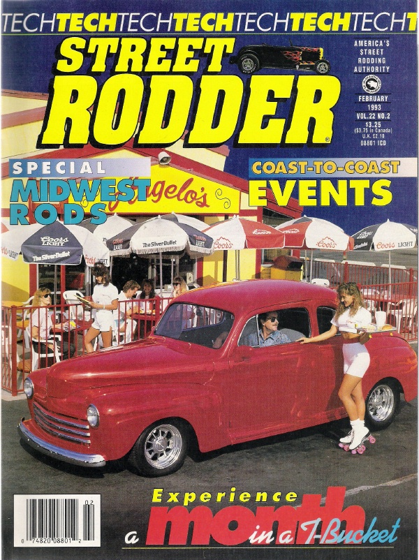 STREET RODDER 1993 FEB - FLEETLINE CHOP, HANGING A REAR END, SHEETMETAL ...